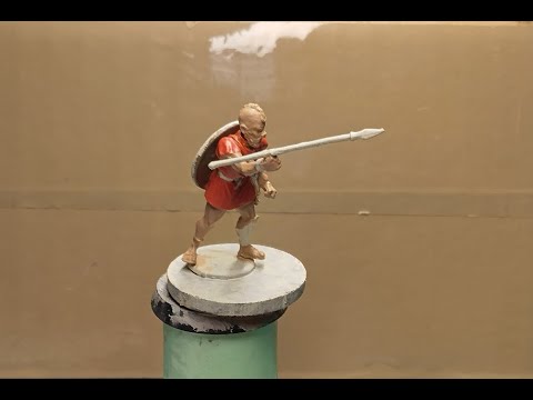 Just Paintin' Agema Miniatures Libyan Carthaginian Javelinman Base Coats Part 1 - YouTube