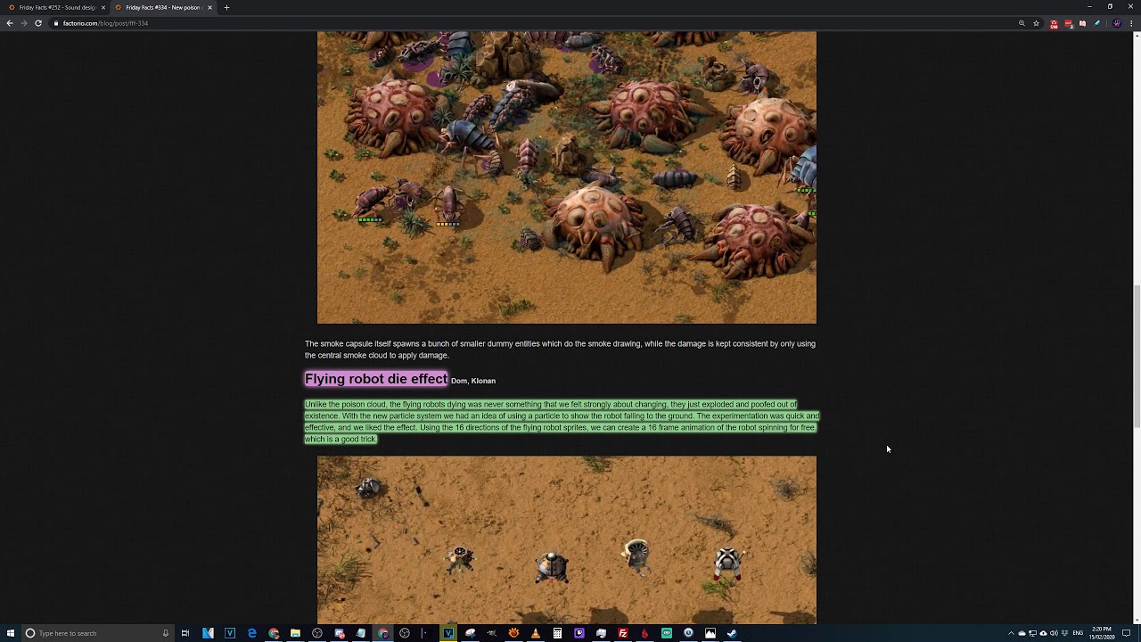 Factorio Friday Facts #334 - New poison cloud animation, Flying robot ...
