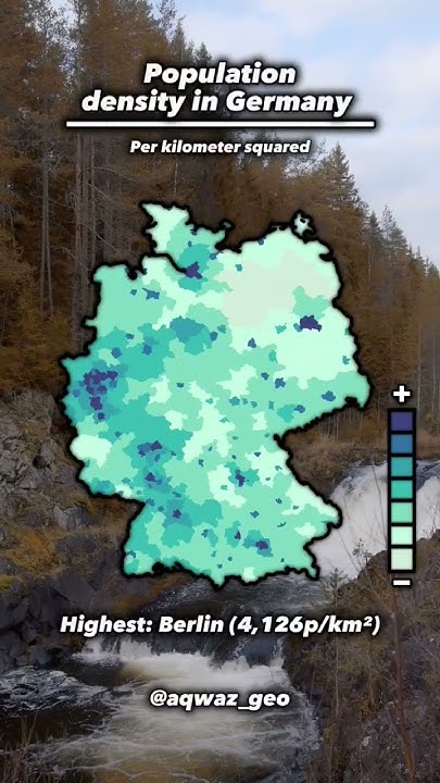 Population density of Germany - YouTube