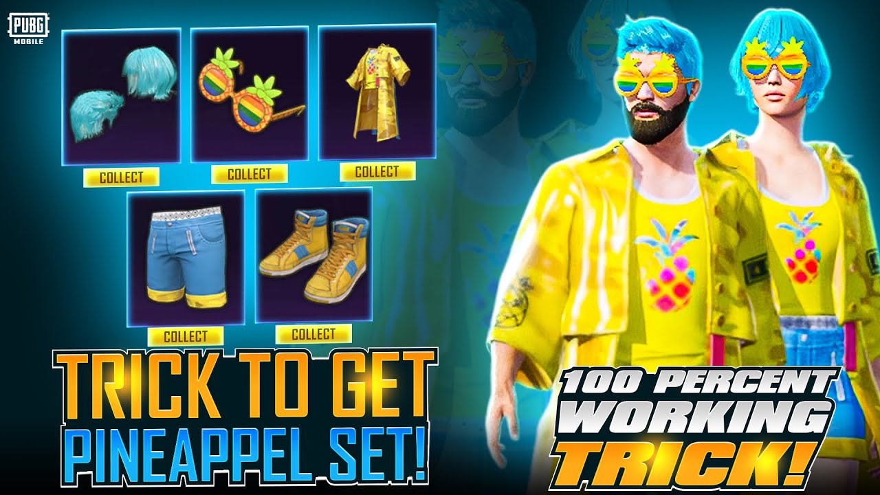 Pineapple Set Trick | 100% Working Trick | Get Pineapple Set Easily |PUBGM - YouTube