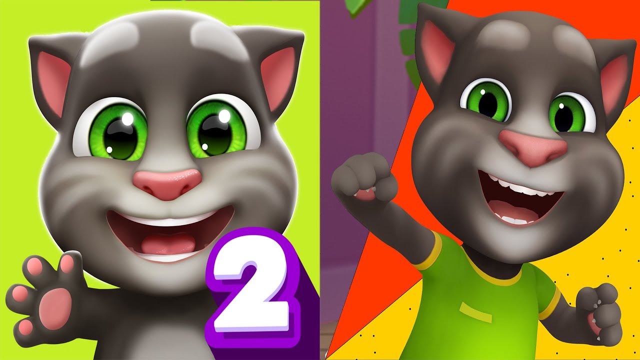My Talking Tom 2 vs My Talking Tom | My Talking tom2 Pets Colour ...