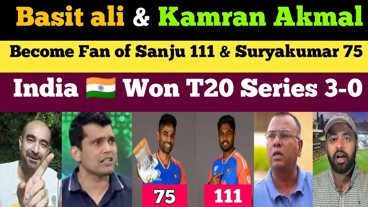 Basit ali & Kamran Akmal Become Fan of Sanju 111, Surya kumar 75, Hardik 47 | Ind vs Ban ...