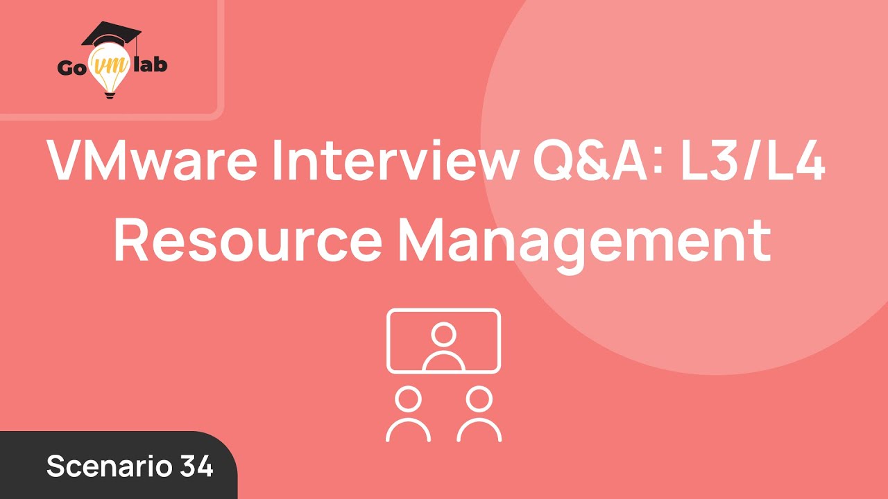 Scenario No.34 : VMware vSphere Resource Management: L3 Interview ...