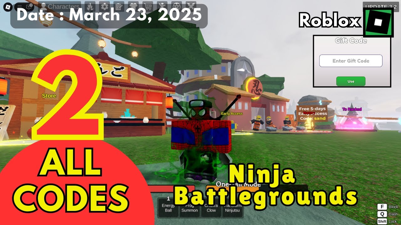NEW Codes Work Ninja Battlegrounds Roblox, March 23, 2025 - YouTube
