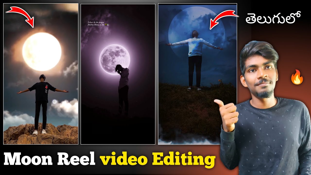 Instagram Trending Moon Reel video Editing in Telugu || How to Edit ...