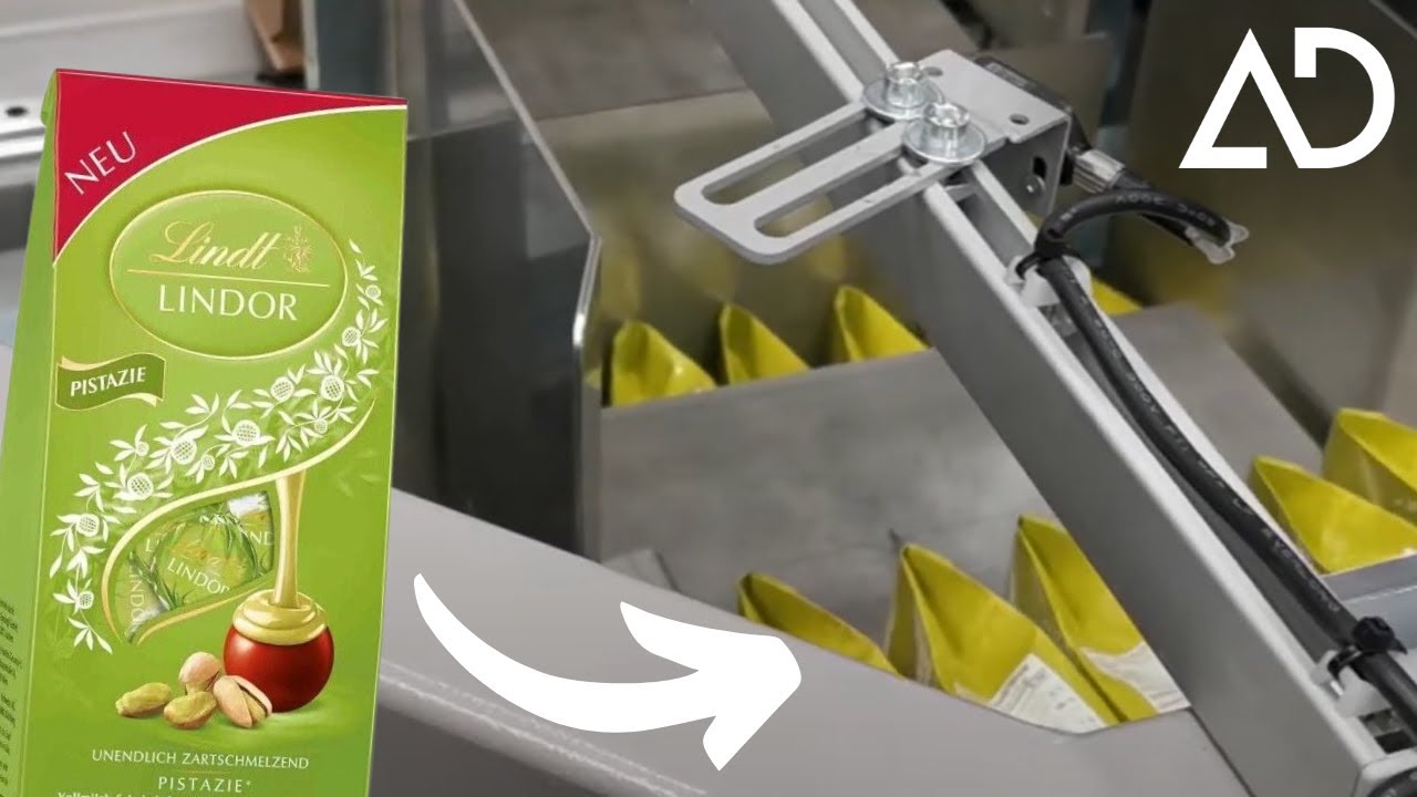 VIRAL TikTok Lindt Lindor Pistachio Chocolate BTS in factory! (AUTO ...