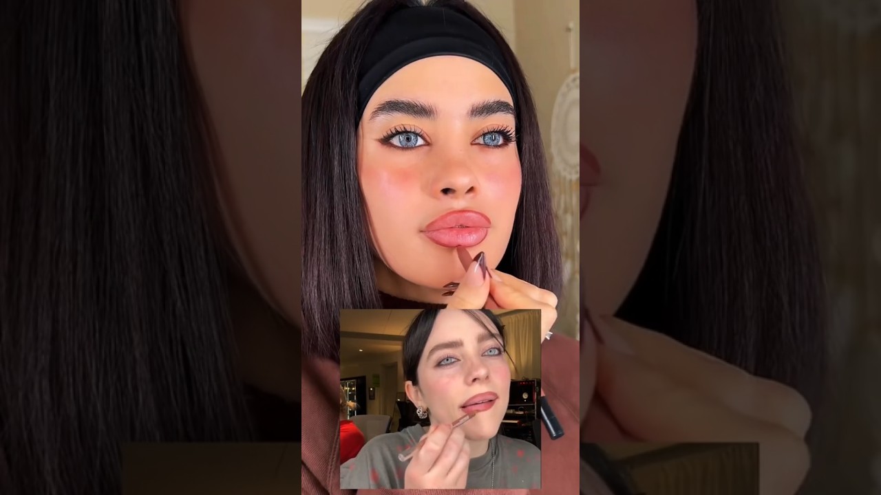 Billie Eilish's makeup tutorial💙(@huda_gash)#makeup#makeuptutorial# ...