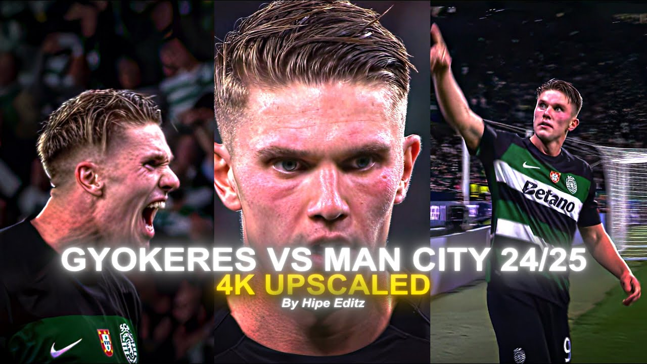 Gyökeres VS Manchester City Scenepack / Clips 4K RARE For Edit (AE and ...