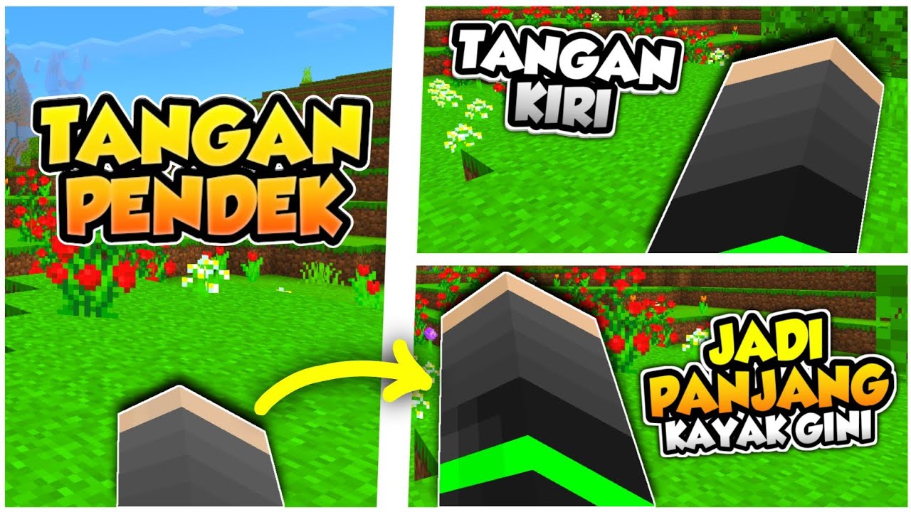 Addon Long Hand And Left Hand Di Mcpe 119 Kayak Di Rtx Youtube