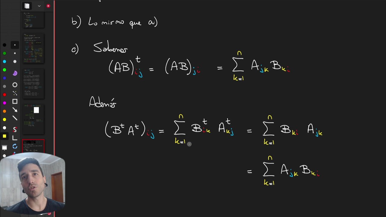 Guía Práctica 1 Ejercicio 16 - Álgebra Lineal Computacional 2023 - YouTube