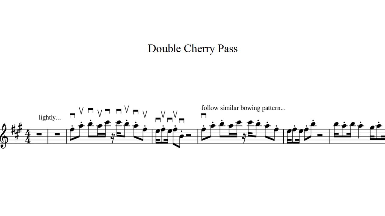 Double Cherry Pass - Super Mario 3D World - Sheet Music - Violin - Solo ...