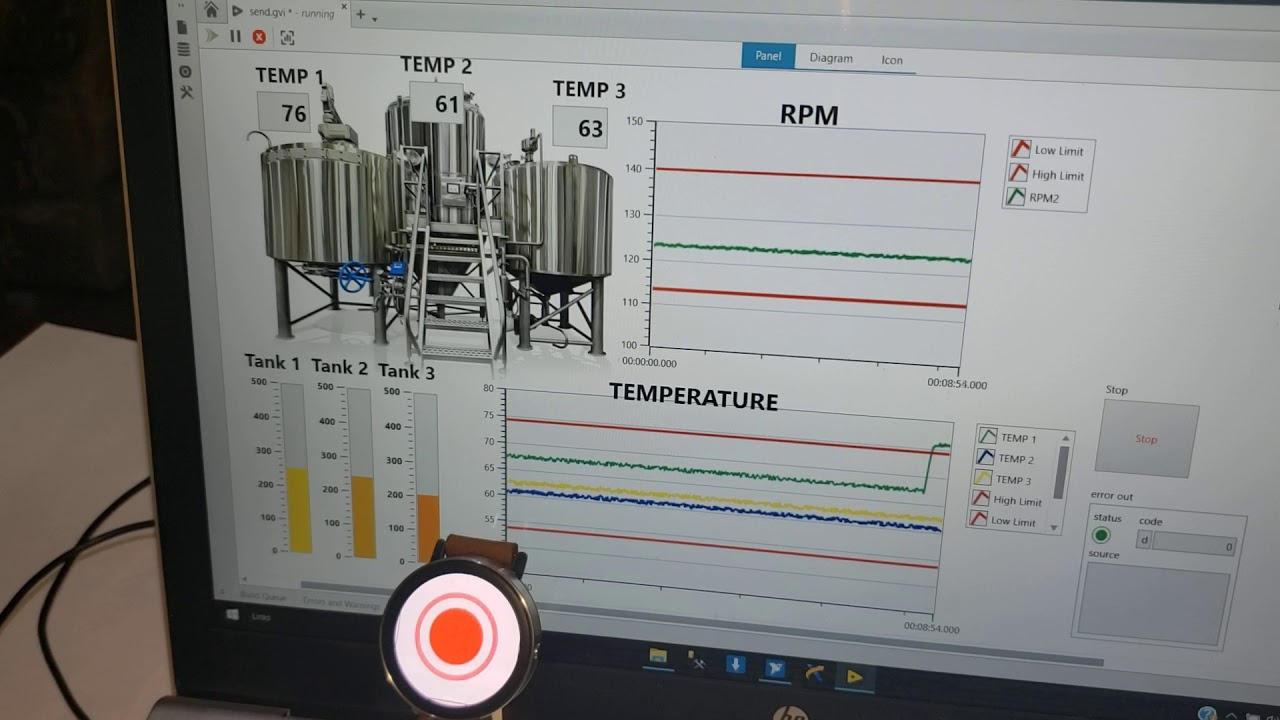 Labview NXG and android temperature monitoring - YouTube