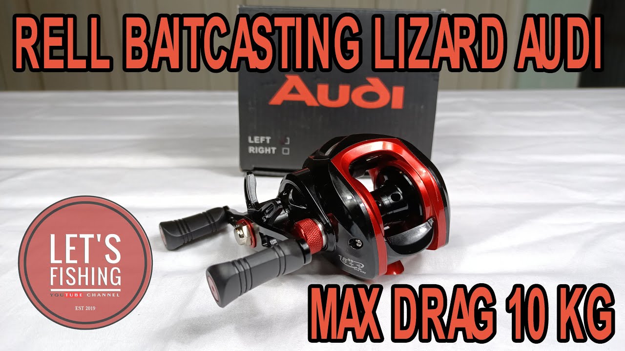 REEL BAITCASTING LIZARD AUDI MAX DRAG 10 KG - YouTube