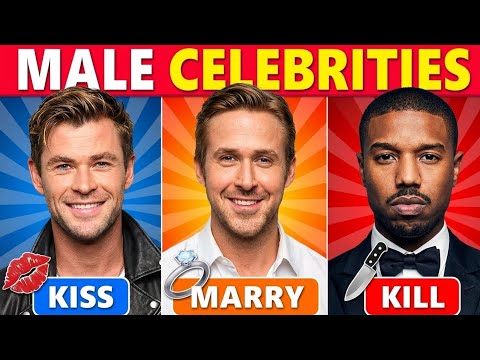 Kiss, Marry, Kill 💋 | MALE CELEBRITIES  CHALLENGE