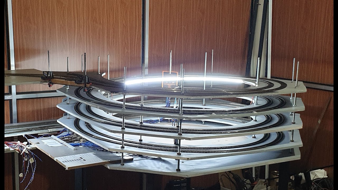 Double track helix using 12mm MDF board - YouTube