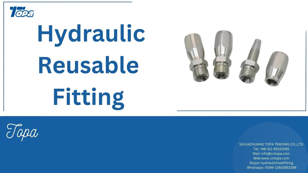 Hydraulic reusable two-piece fitting - Topa hydraulic fitting - YouTube