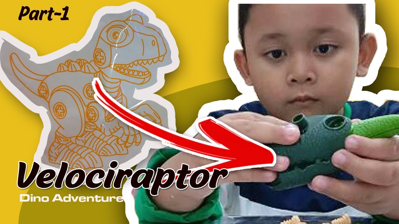 Mainan Dinosaurus - Belajar merakit Velociraptor dari CFC Dino ...