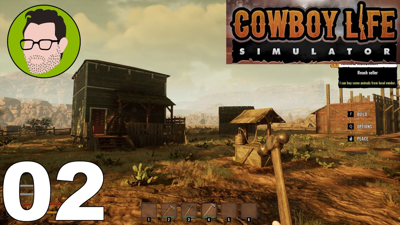 Cowboy Life Simulator 02 - ranch building survival cowboy game - YouTube