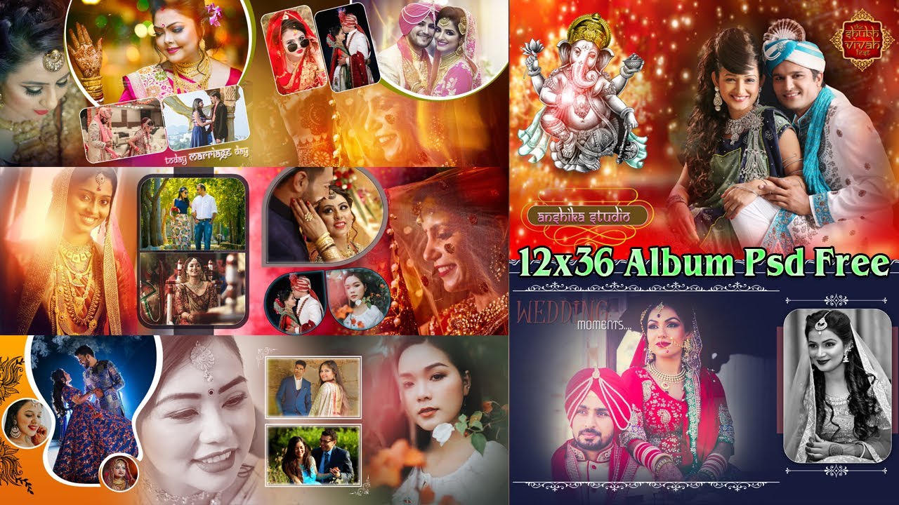 12x36 Psd template free download Wedding Album design Part-28 - YouTube