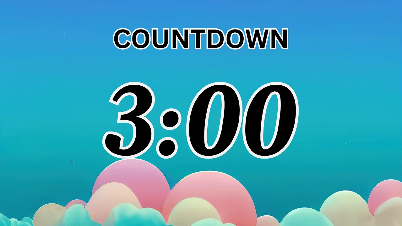 3 Minutes Countdown Timer - YouTube