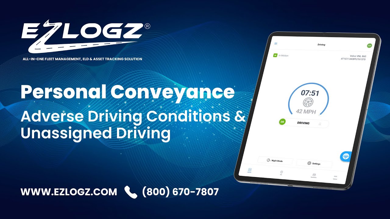 Personal Conveyance, Adverse Driving Conditions & Unassigned Driving ...