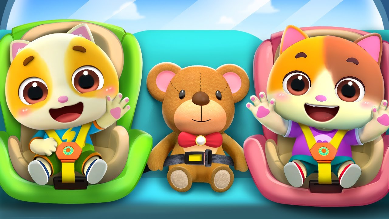 Let’s Buckle Up | Wheels on the Bus | Car Safety Song | Nursery Rhymes ...