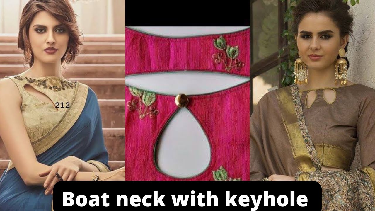 Boat neck with keyhole design|Boat neck with keyhole 2023|Boat neck ...