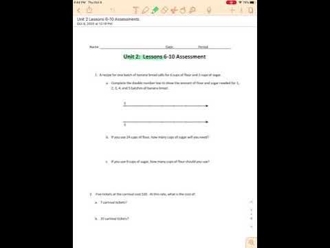 Unit 2 lessons 6-10 Math Assessment - YouTube