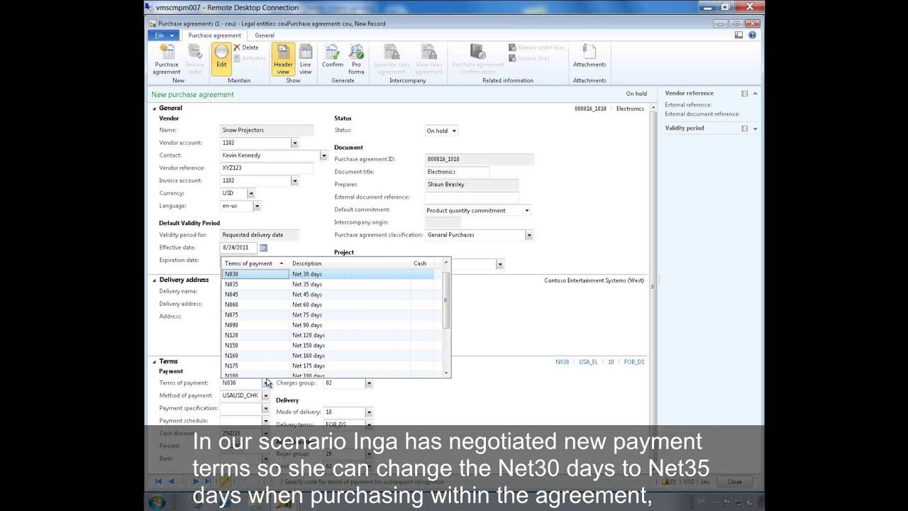 Microsoft Dynamics AX: How to Create Update and Follow Up on Purchase ...