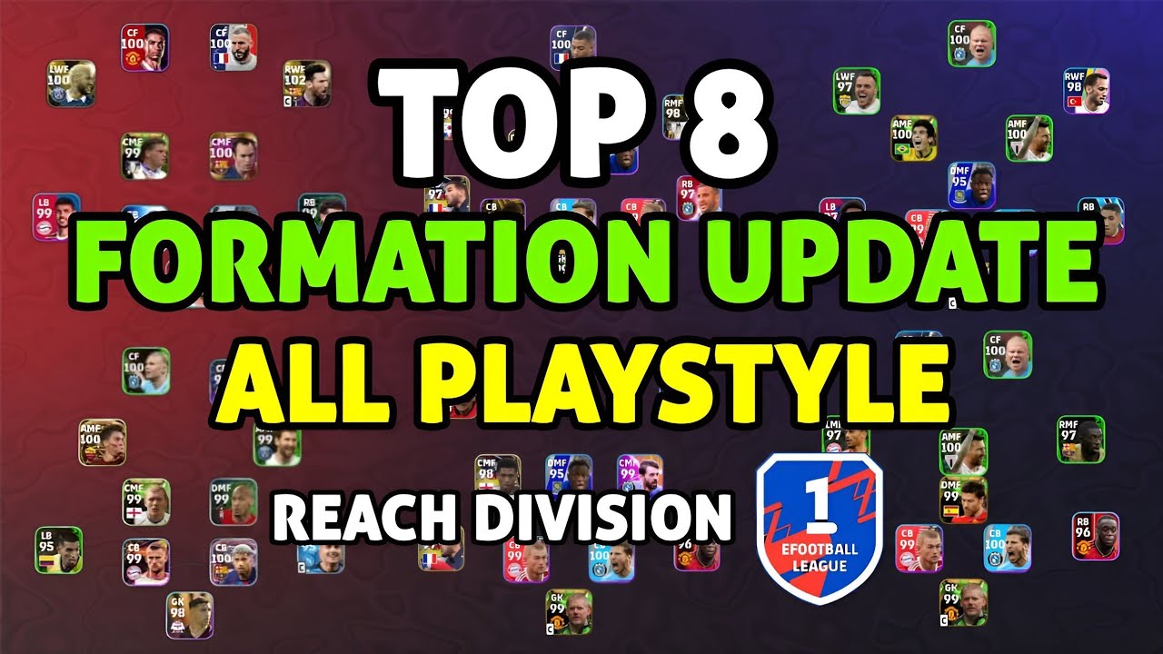 Top 8 Formation Update This Week For All Playstyle 🔥🔥 Efootball 2024 ...