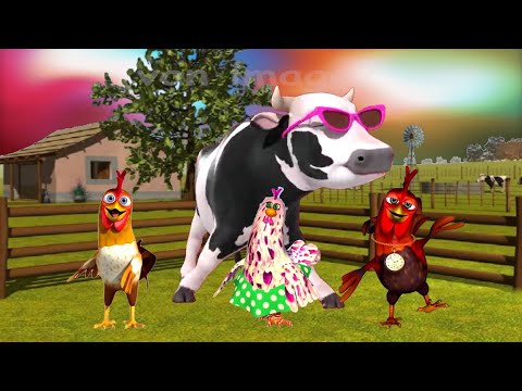 El Divertido Baile De La Vaca Lola, La Gallina y Los Dos Gallos Con ...