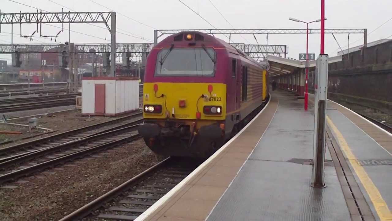 67022 TnT 67023 on 5Z67 Derby RTC - Northampton @ Crewe on 7.3.13 - HD ...