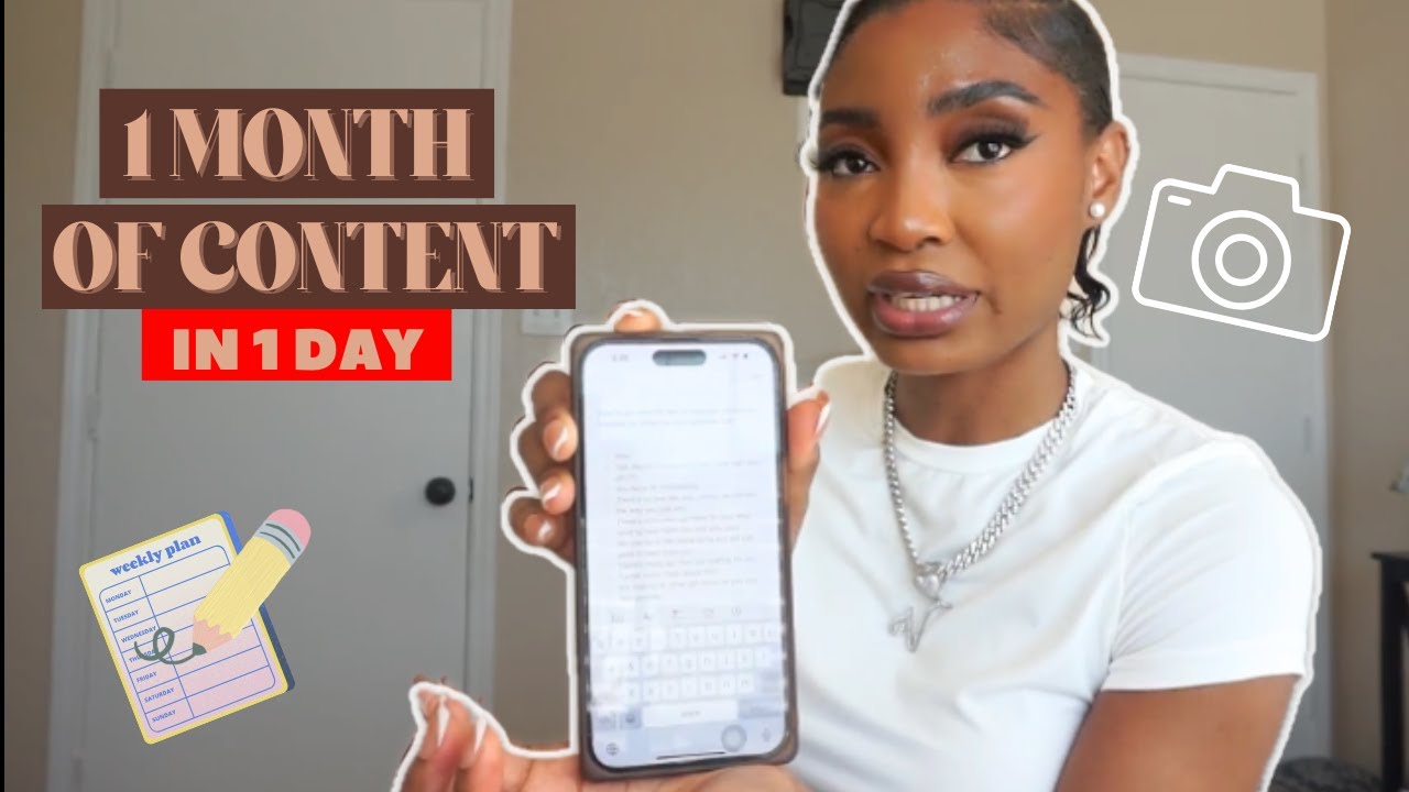 How to create 30 Days Of Content In Just ONE day! - YouTube