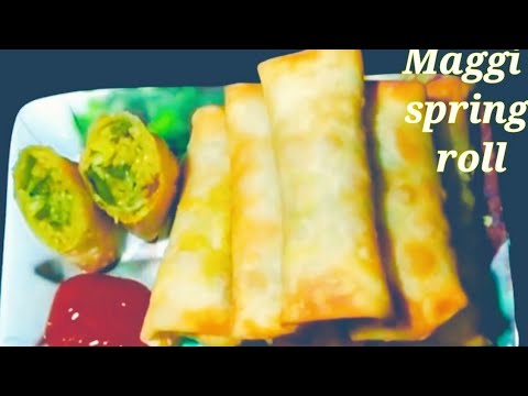 Maggi Spring roll। Snacks recipe। मैंगी स्प्रिंग रोल घर पर कैसे बनाएं ...