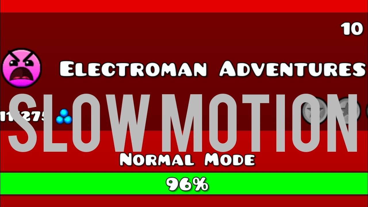 GEOMETRY DASH slow motion - YouTube