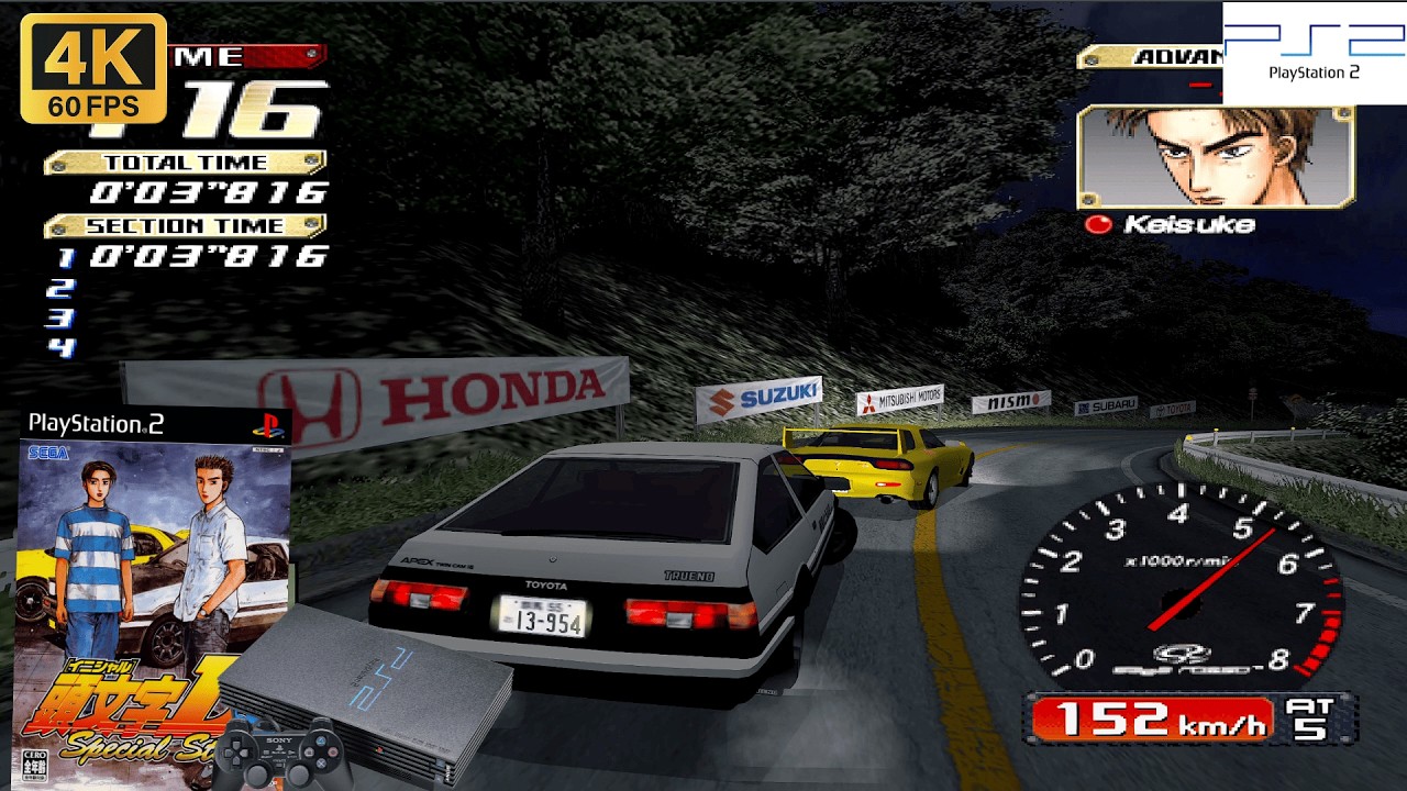 Initial D Special Stage (2003) Sony PlayStation 2 (PS2) Gameplay in HD ...