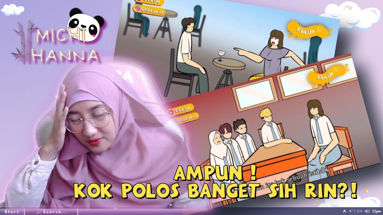 Ini si terlalu polos ! Reaction Animasi EHLIJA | Michi Hanna Reaction ...