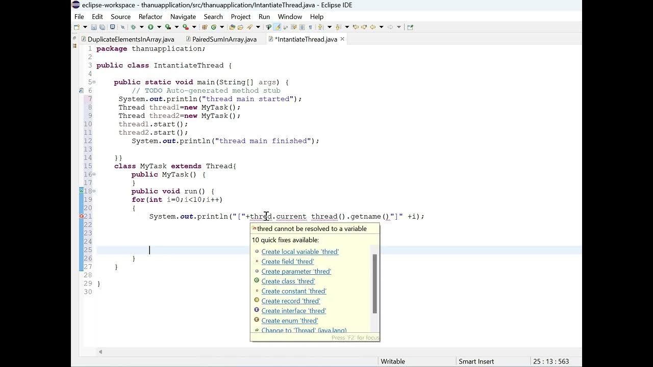 Runnable task to print integer from 1to 10 - YouTube