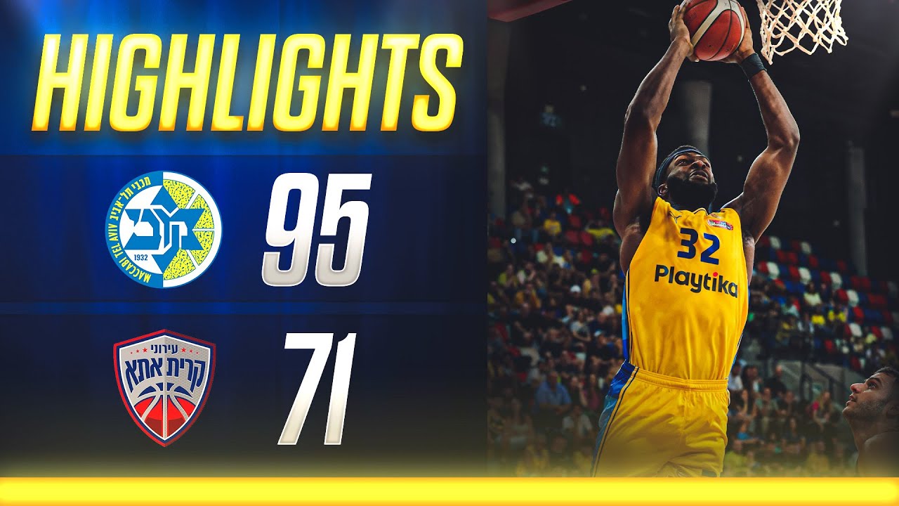 Highlights: Maccabi Playtika Tel Aviv vs Kiryat Ata 95:71 (Winner Cup ...