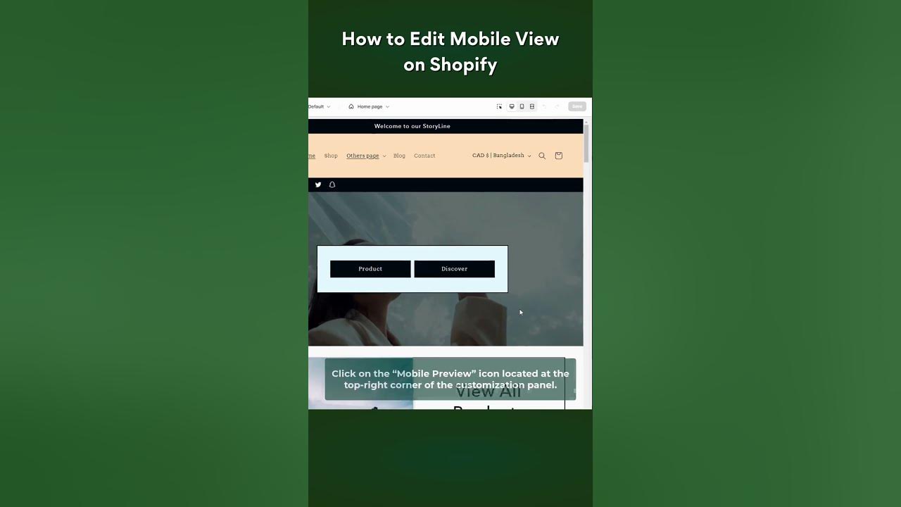How to Edit Mobile View on Shopify #shopifytutorialforbeginners #shopify #shopibuffet - YouTube