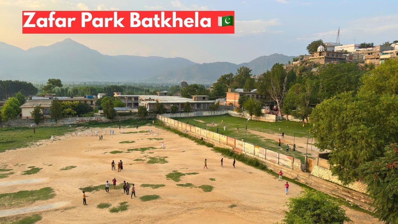 This is REAL Pakistan Cricket🏏! Batkhela Zafar Park Raw 4K Walk 🇵🇰 ...