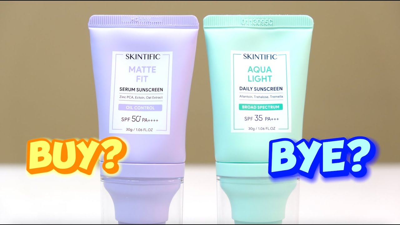 BATTLE JULID SKINTIFIC SUNSCREEN Matte Fit vs. Aqua Light Oily Skin ...