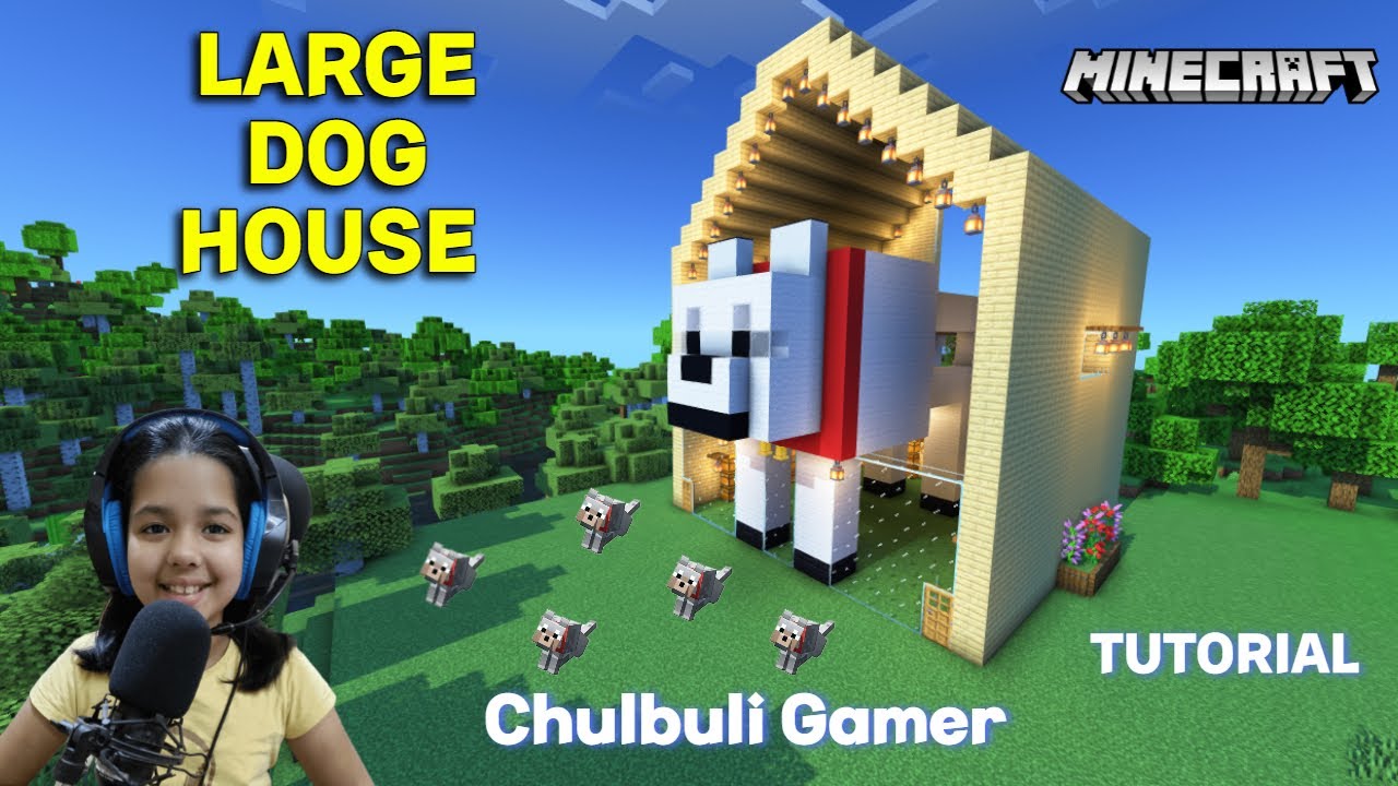LARGE DOG STORAGE HOUSE ! TUTORIAL ! लार्ज डॉग स्टोरेज हाउस ! MINECRAFT ...