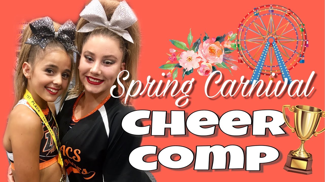 Spring Carnival CHEER Comp Day 1 - what happens at a cheer comp 😂 - YouTube