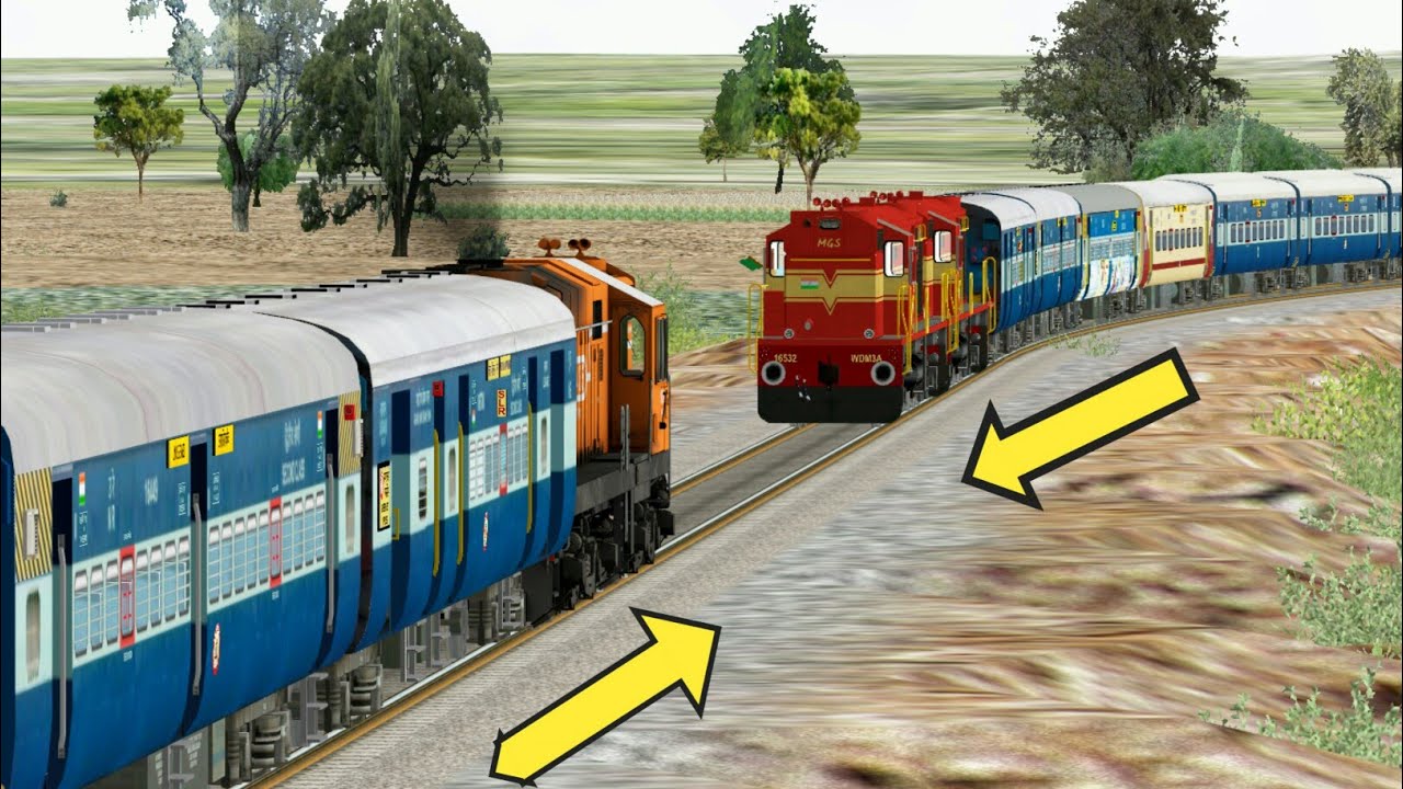 OMG : TWO TRAINS ON SAME TRACK | MSTS - INDIAN RAILWAYS MAJOR ACCIDENT ...