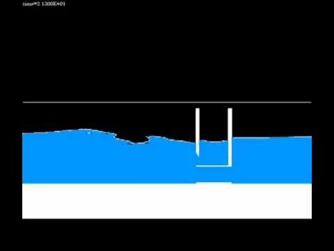 CADMAS-SURF : Wave Power at Chamber Type Breakwater (Nakamura's Model) - YouTube