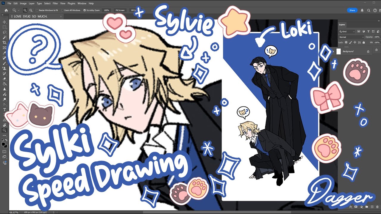 Sylki art speed drawing [ 02.13.25 ] #sylki #sylvie #loki #speeddrawing ...
