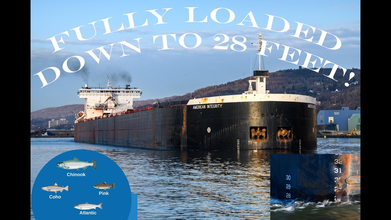 Loaded down to 28' Meaning the American Integrity has about 2' before ...