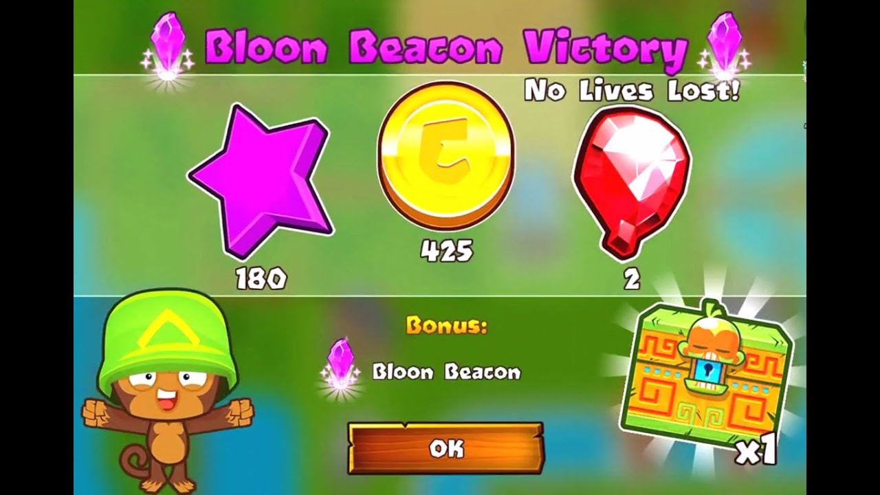 Bloons Forest Terrain Bloon Beacon Medium 2 No Lives Lost 🎉🐒 Monkey ...
