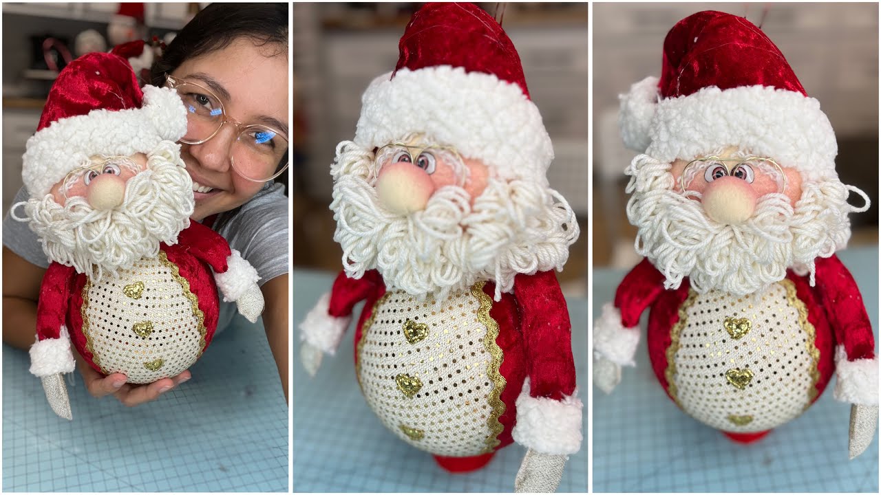 SANTA con Bolas de Icopor/Manualidades Navideñas - YouTube